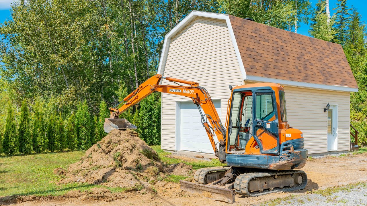 Home Work with a mini excavator - YouTube