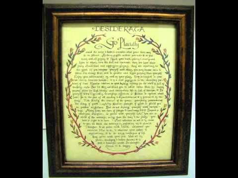 Desiderata by Max Ehrmann & Les Crane - YouTube