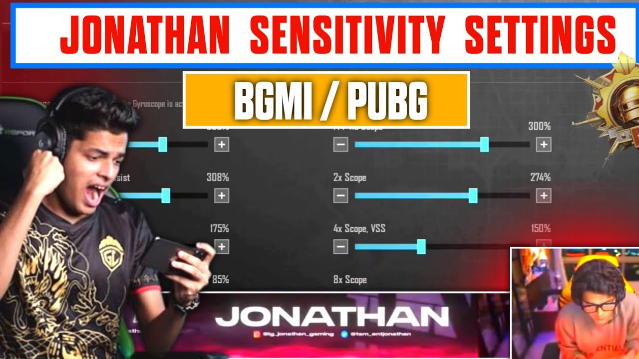 Jonathan Gaming Sensitivity Settings | Bgmi Sensitivity Settings ...