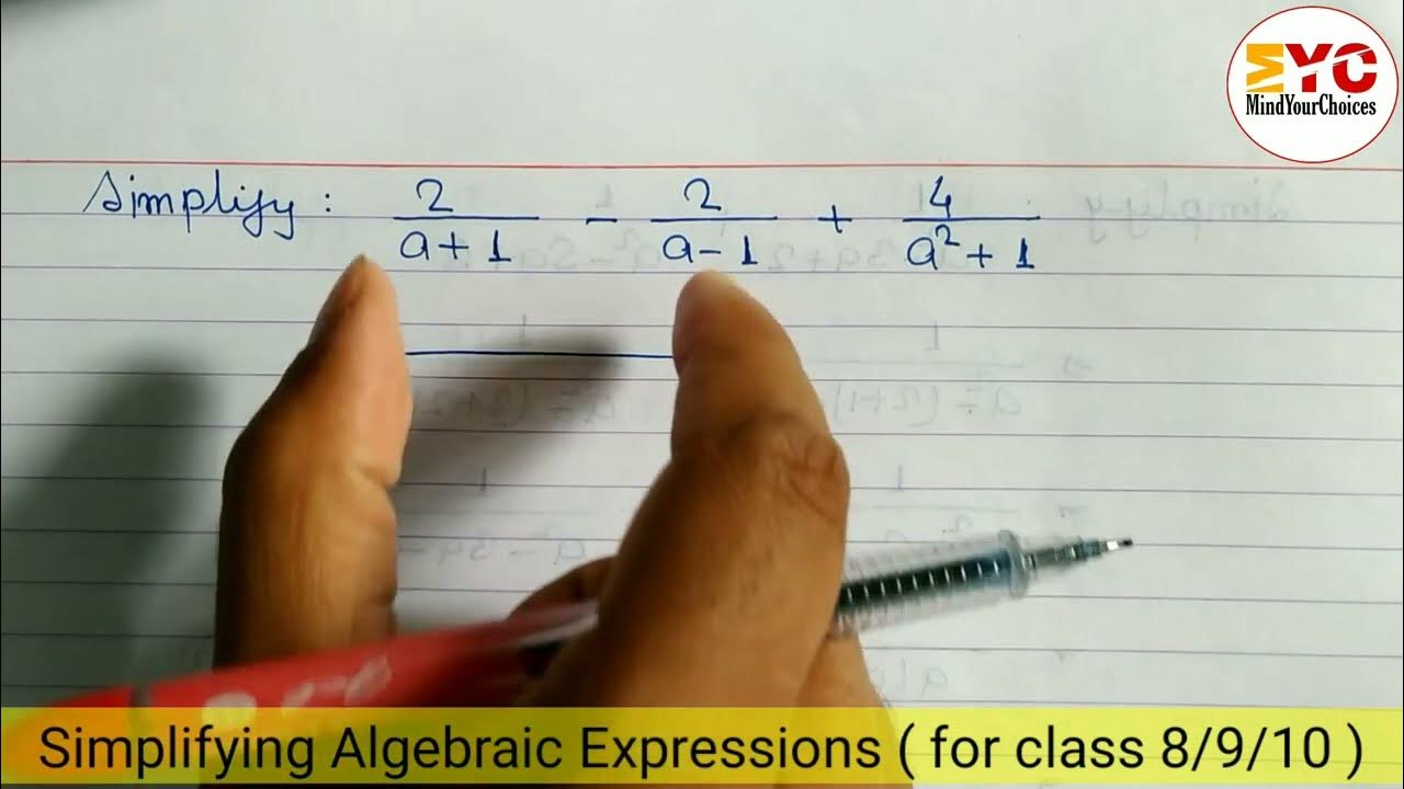 Simplify | Simplifying Algebraic Expressions | Simplify Class 8 - YouTube