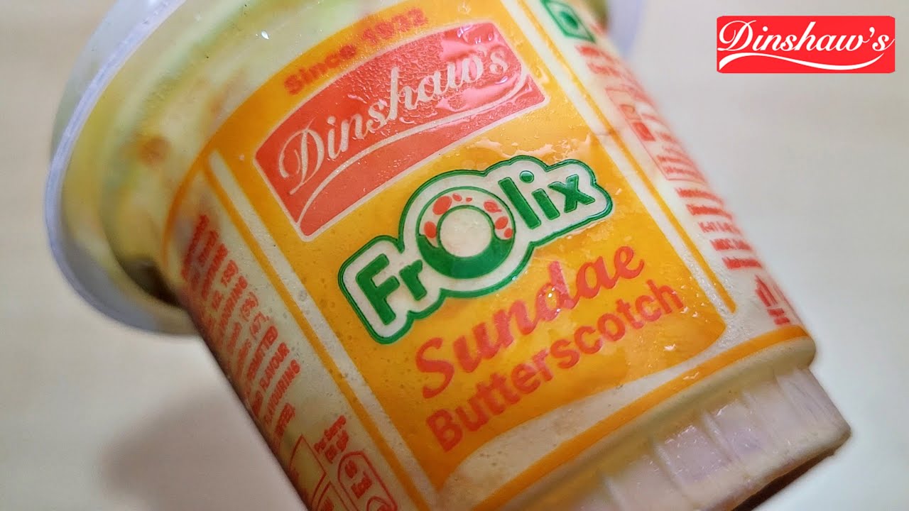 Dinshaws Frolix Sundae Butterscotch Medium Fat Ice Cream | Ingredients ...