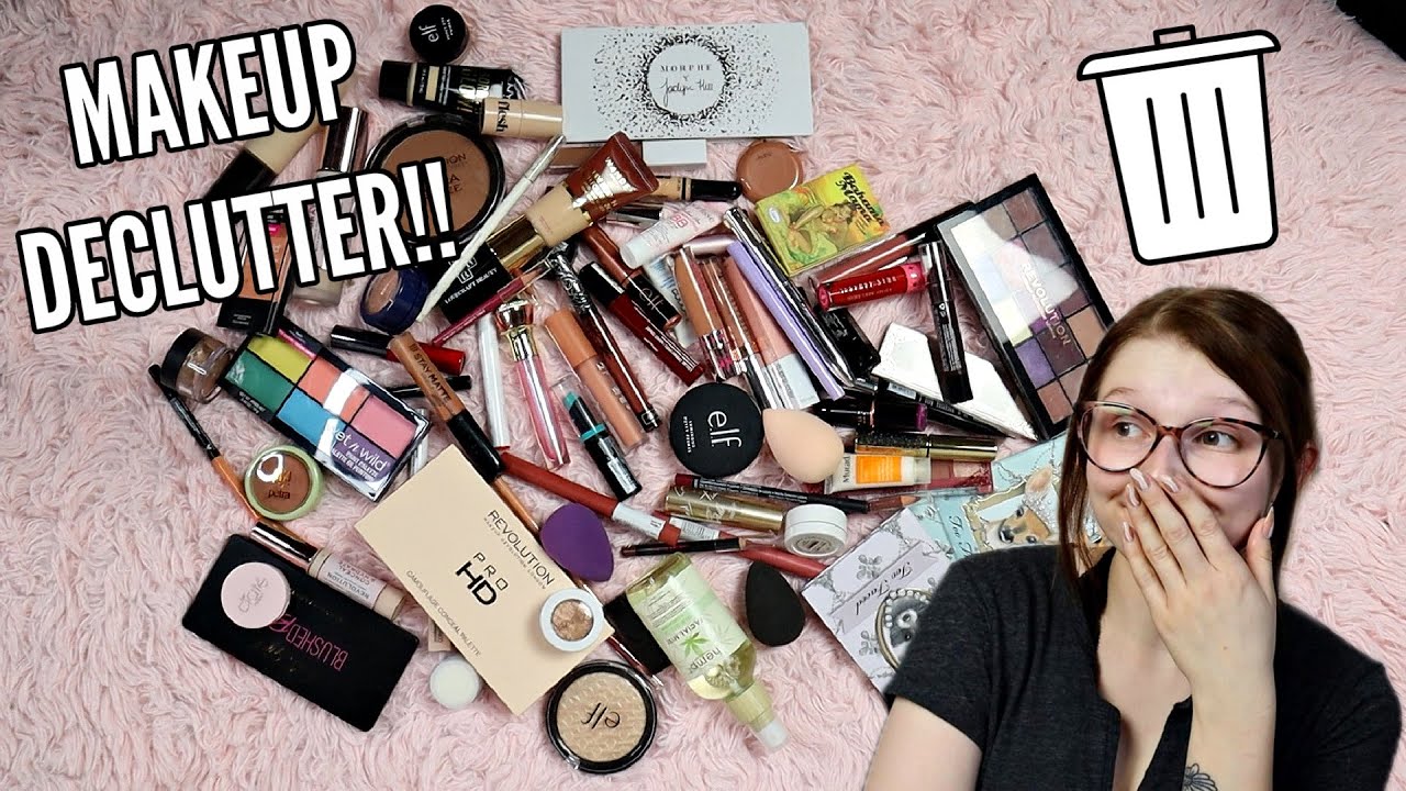MAKEUP COLLECTION DECLUTTER! AND ORGANIZING 2021 - YouTube
