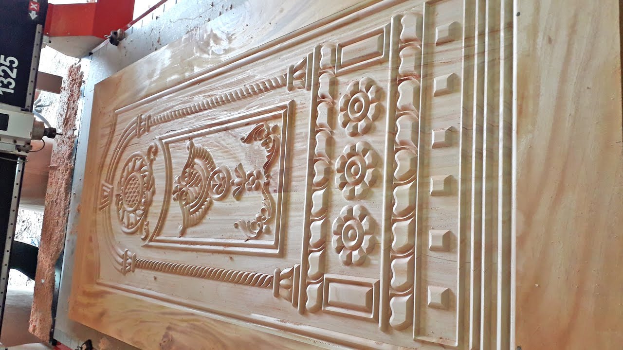 Unique Wooden Door Designing by CNC Router Machine || Stylish Door ...