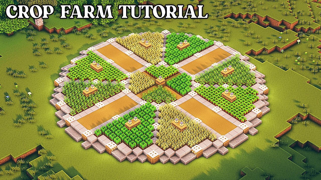 How To Build Aesthetic Crop Farm In Minecraft 1.21 || Minecraft ...