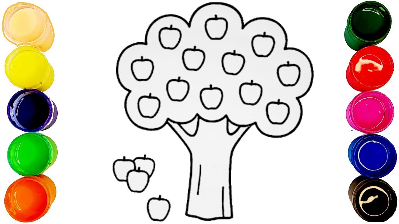 🍎🎨 "Apple Tree": Easy and Cute Drawing with Colors! 🌈👶 - YouTube