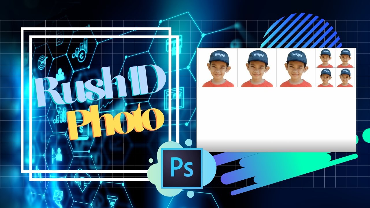 RUSH ID PHOTO USING PHOTOSHOP ACTION - YouTube