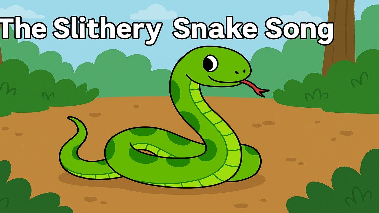 The Slithery Snake Song 🐍 | Calm Reptile Song for Toddlers | Fun ...