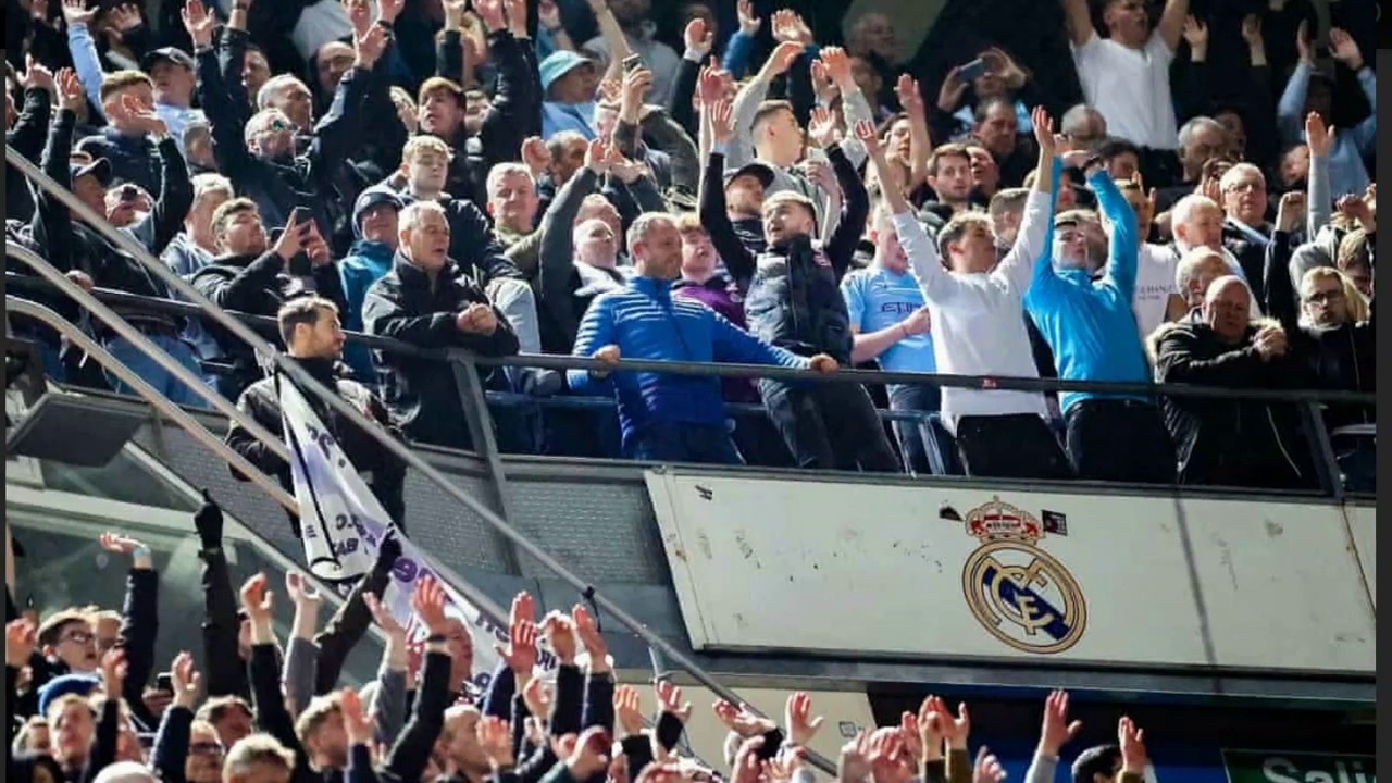 Man city fans in Bernabéu as the Citizens produce a stunning comeback ...