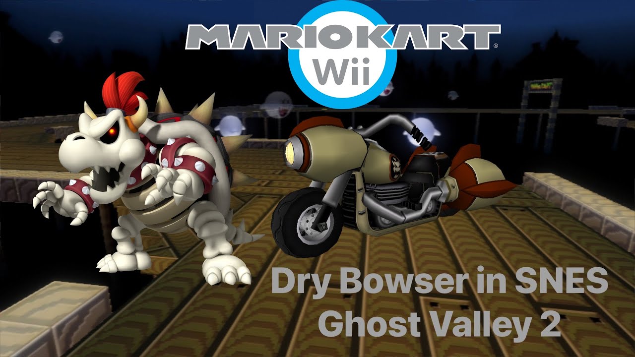 Mario Kart Wii SNES Ghost Valley 2 (Dry Bowser - Phantom) - YouTube