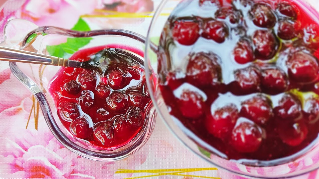 Vişnə mürəbbəsi rengi xoş,əzilməyən ən gözəl murebbe resepti Vişnə ...