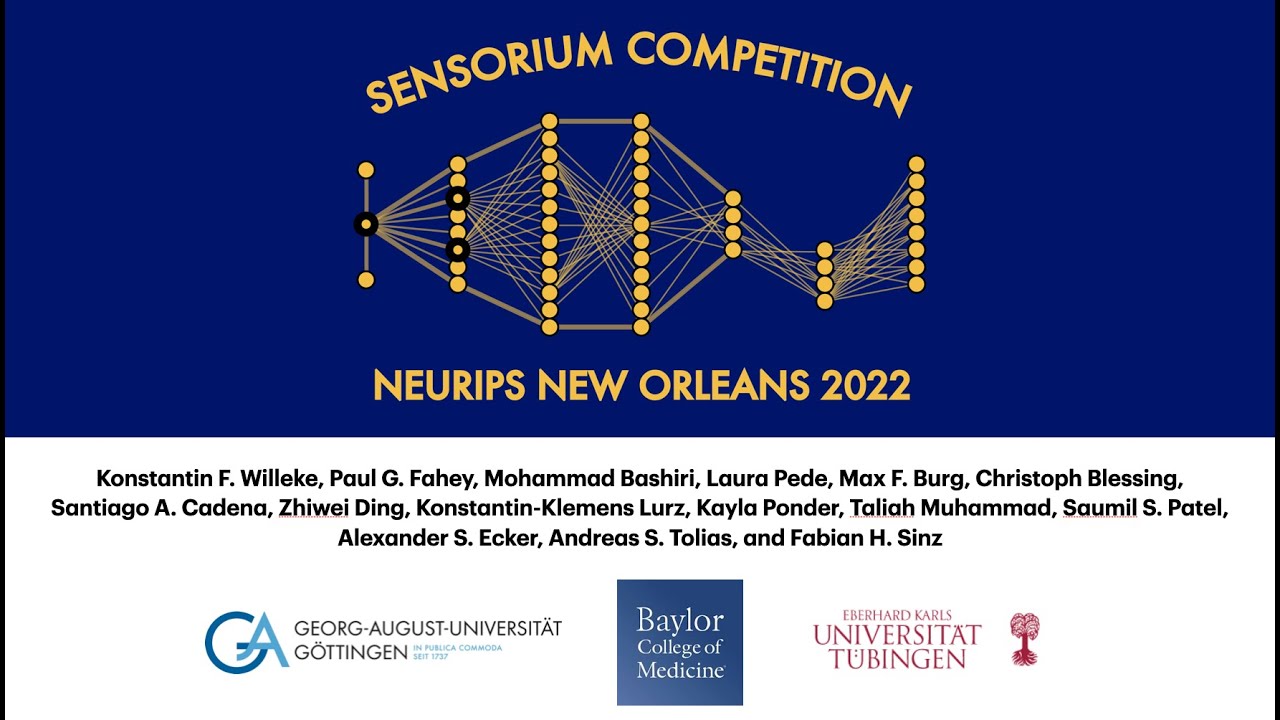 Sensorium Competition - NeurIPS 2022 Workshop - YouTube
