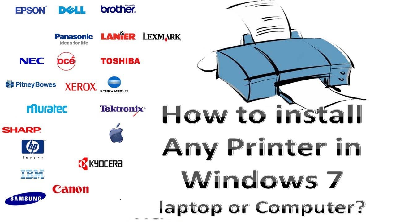 How to install any printer in windows 7 laptop or computer - YouTube