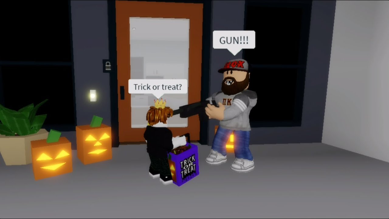 ROBLOX Brookhaven RP 🏡 Funny Moments 9 (TRICK or TREAT) - YouTube