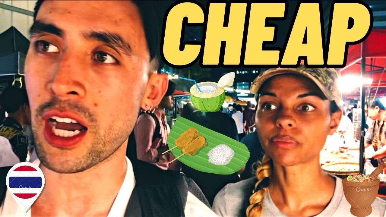 RIDICULOUSLY CHEAP SWU Thai Street Food Night Market Bangkok Thailand | Thai People are SO ...