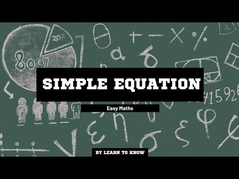 Simple Equation | Algebra | Class 6 Mathematics - YouTube