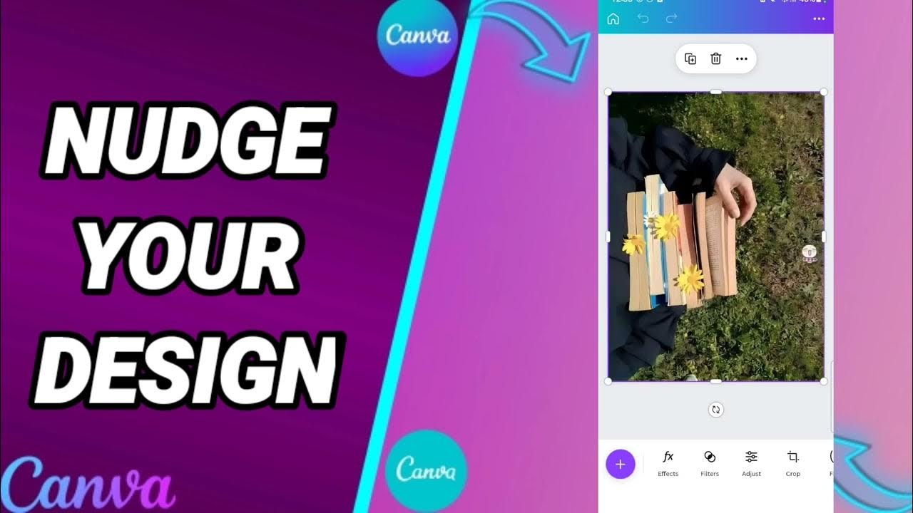 How To Nudge Your Desing On Canva Desing.Photo Snd Video App - YouTube