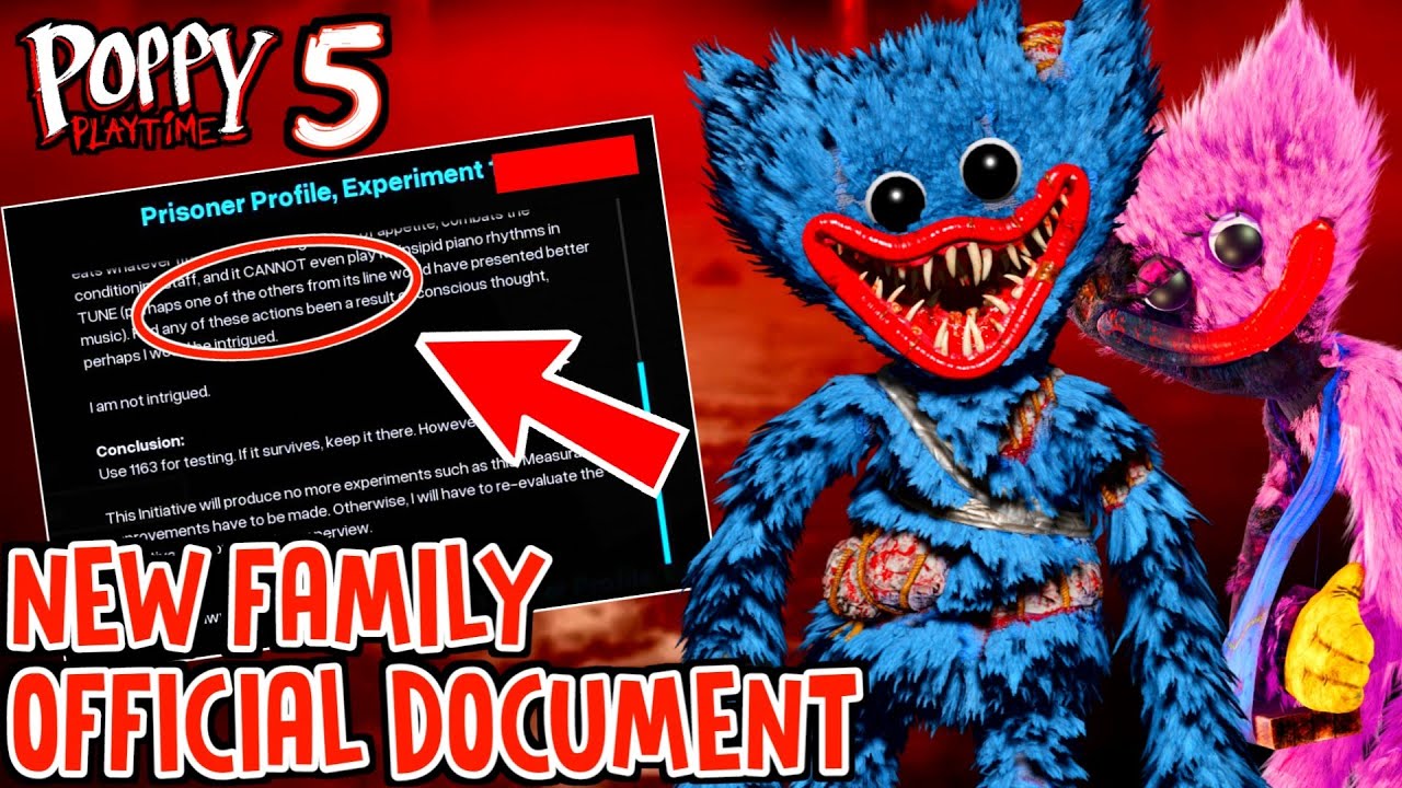 Poppy Playtime Chapter 5 - NEW OFFICIAL FAMILY of CHARACTERS REVEALED ...