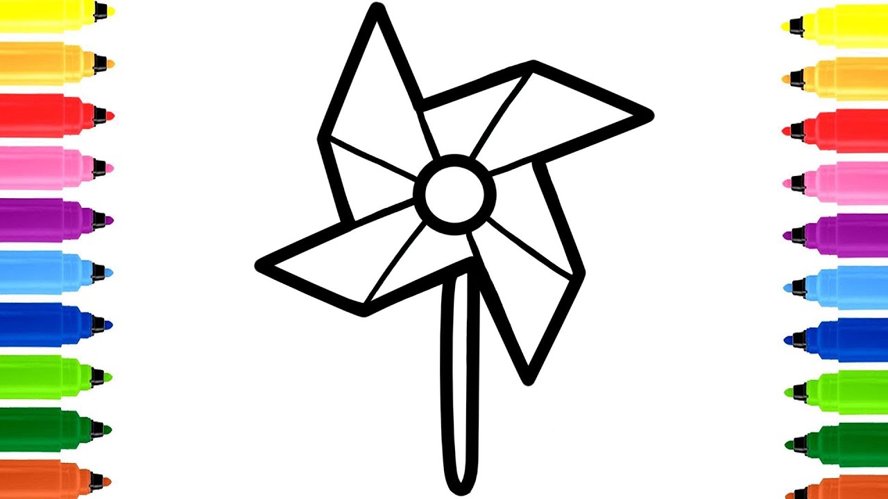 How to draw a weather vane for children|Cómo dibujar una veleta para ...