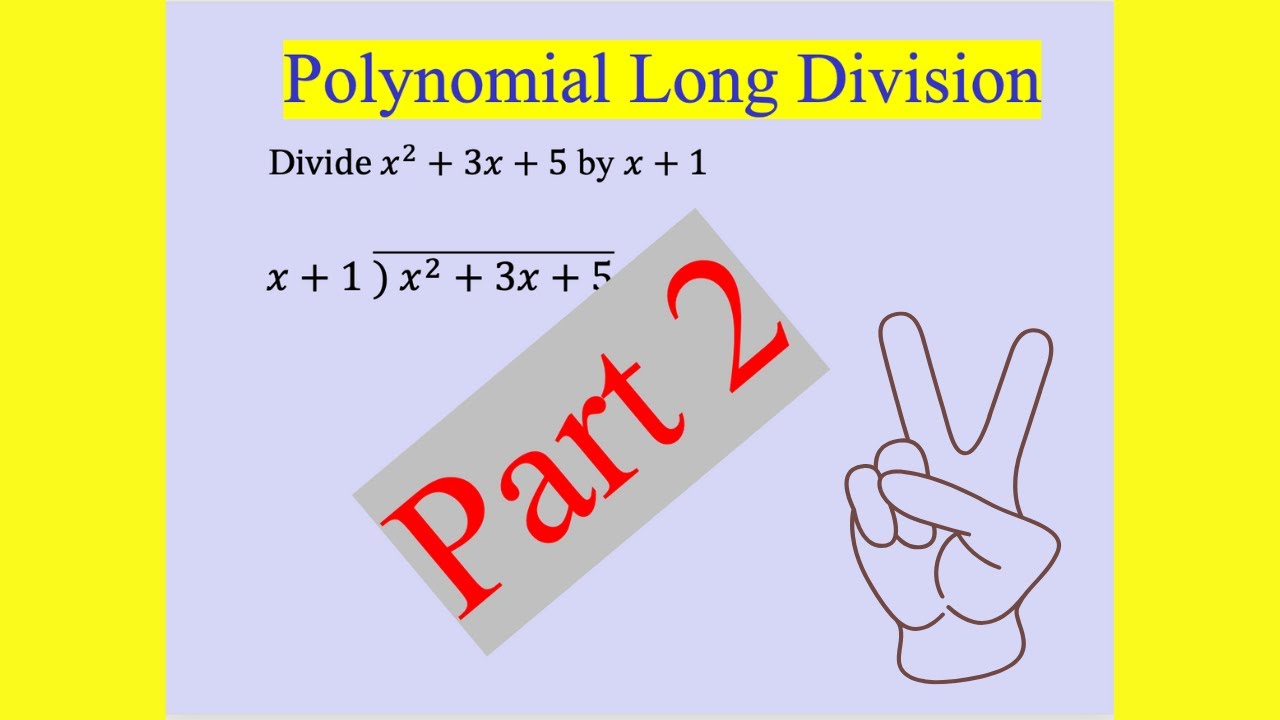 Special Tricks Polynomial Long Division Part 2 - YouTube