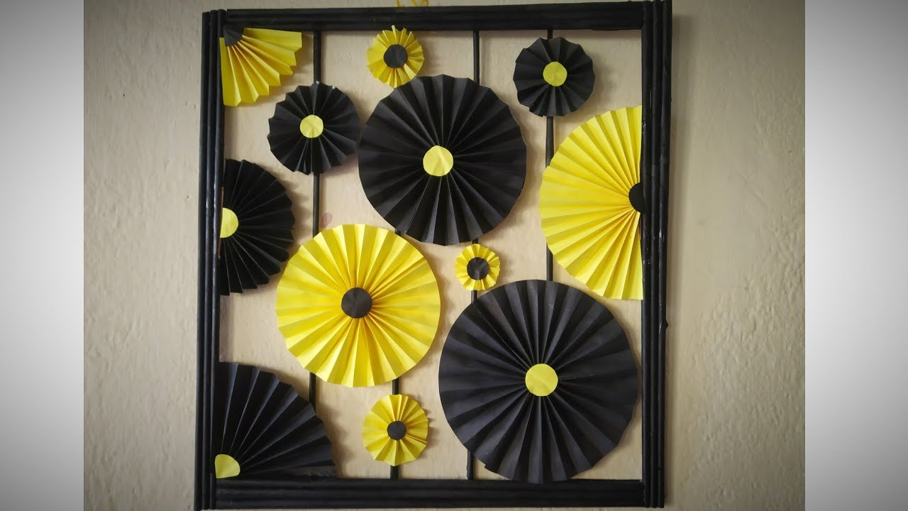 Easy and Unique Black Wall Frame / Beautiful Paper Wall Frame Ideas ...