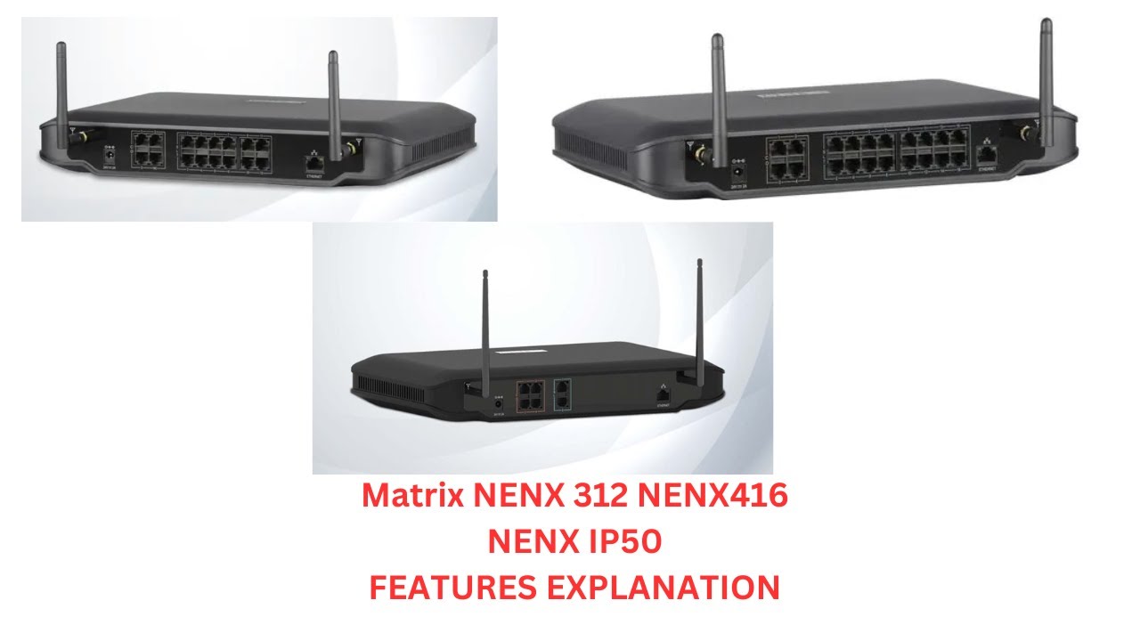 MATRIX NENX 312 NENX416 and NENX IP 50 EPABX FEATURES EXPLANATION - YouTube