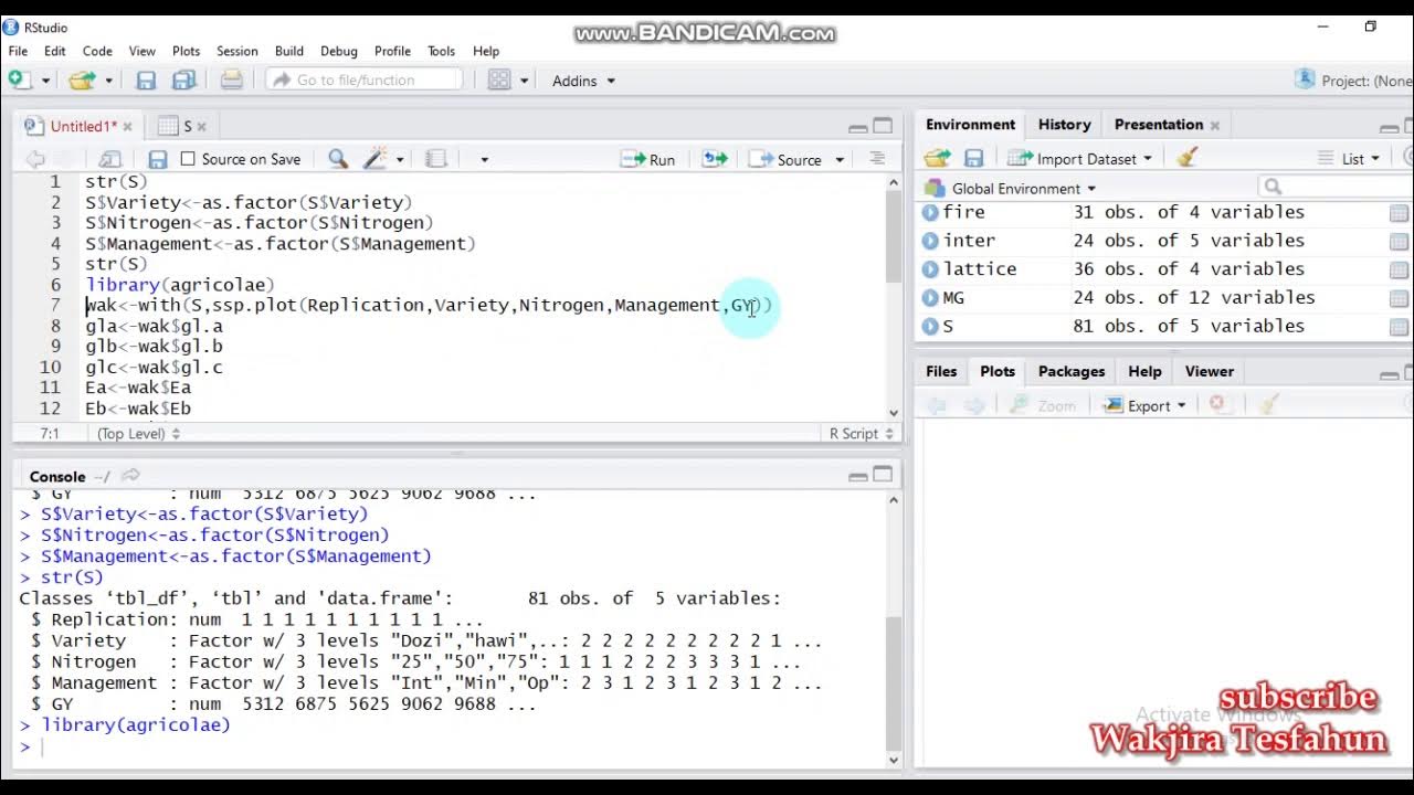Spilt - Spilt - Plot Design Analysis Using R studio - YouTube