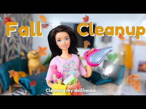 Come CLEAN with Me!!🍂| ️ Fall Edition ️ - Cleaning my custom doll house ...