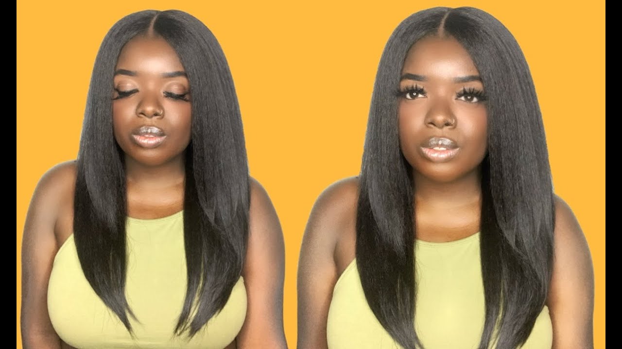 KINKY STRAIGHT WIG UNDER $30! Sensationnel ALPHA WOMAN + MY MAKEUP ...