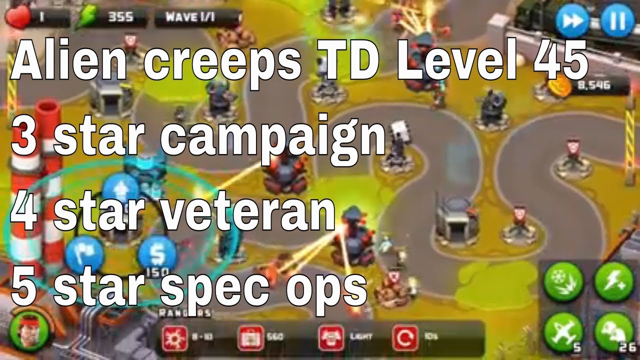 Alien Creeps TD Level 45 Without Any Extra Hero - YouTube