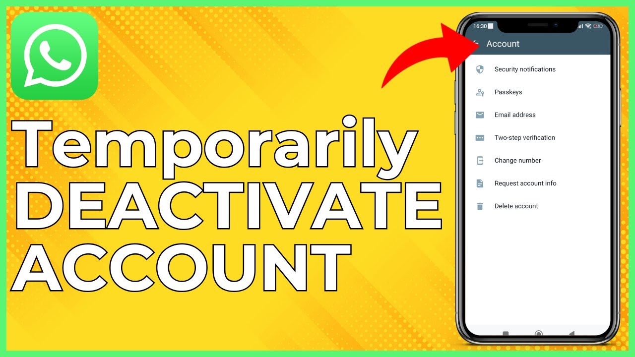 How To Temporarily Deactivate WhatsApp Without Deleting | Deactivate ...