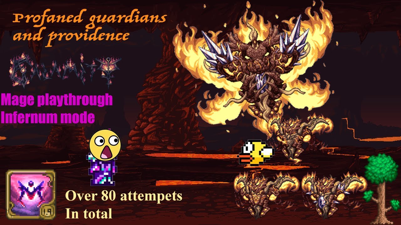 Terraria Calamity Infernum Mage (Providence + Profaned guardians) - YouTube