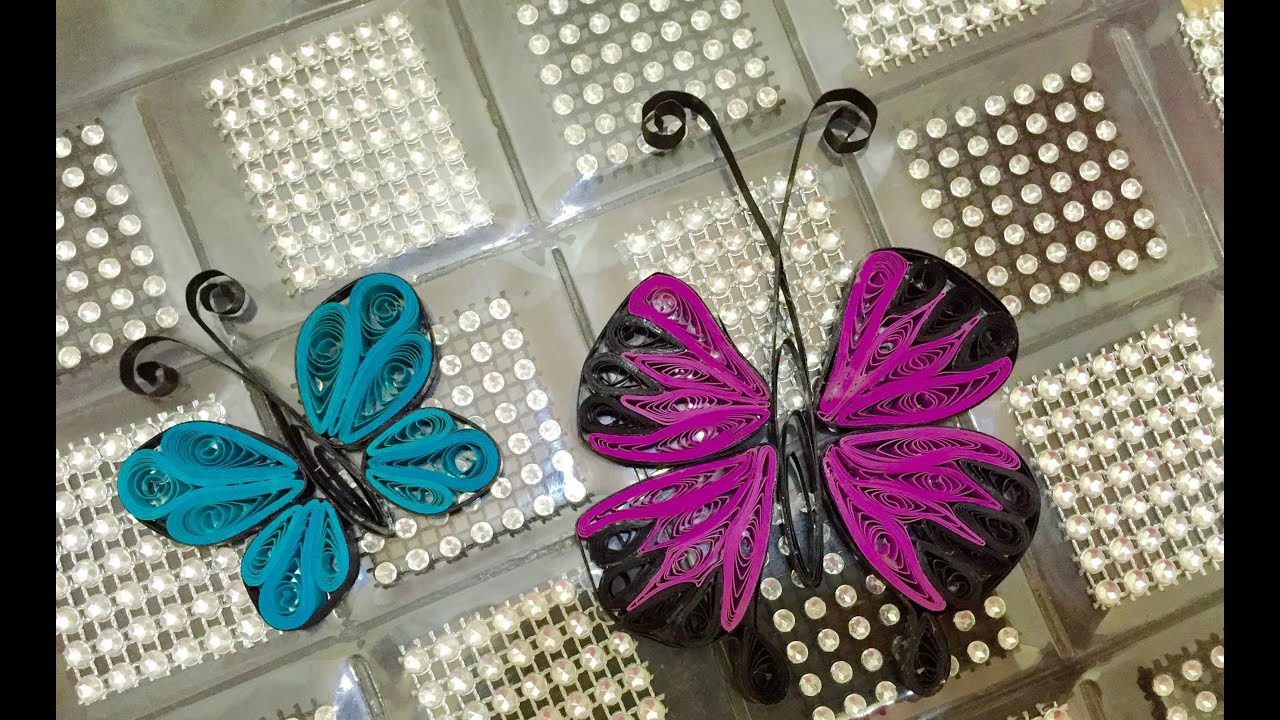 Quilled Butterfly - 2 Easy Ways #12 - YouTube
