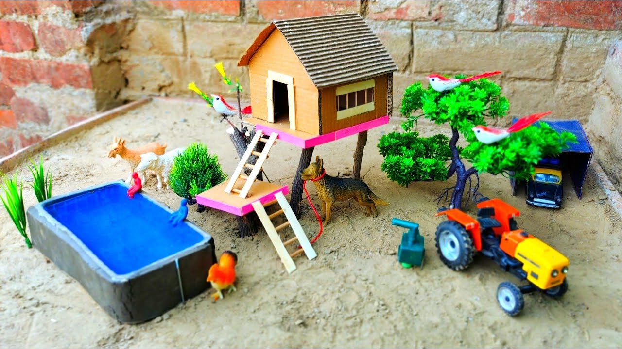DIY Agriculture farming | Village house | mini farm - with water pump ...