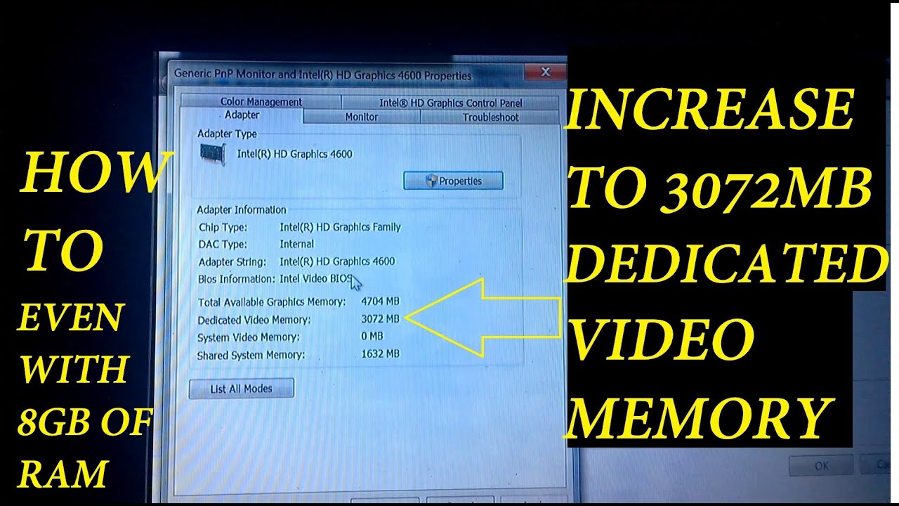 Increase VIDEO RAM GRAPHICS Without Any Software | BOOST FPS | INCREASE ...