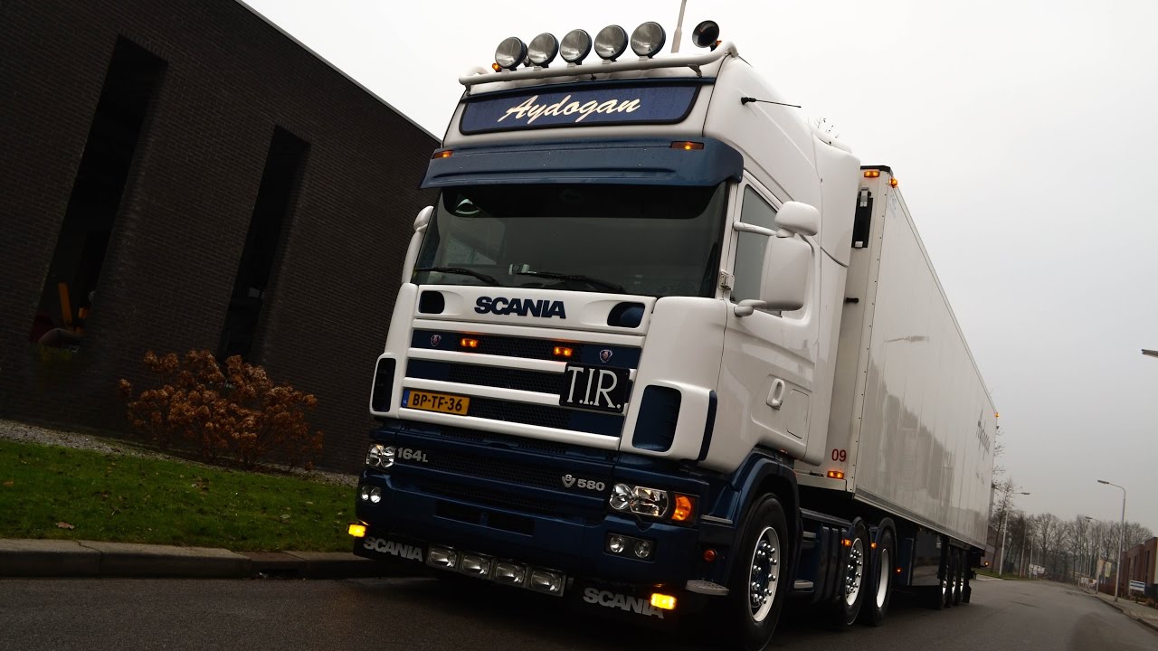 Aydogan Scania 164L 580 V8 LOUD open pipe sound - YouTube