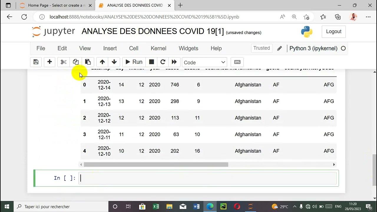 ANALYSE DES DONNEES AVEC PYTHON PARTRIE 1 - YouTube