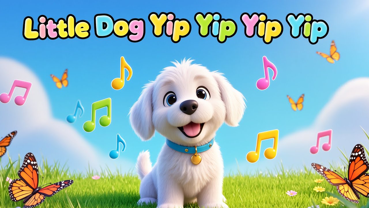 Little Dog Yip Yip Yip/ Nursery rhymes for baies/ English song/ 3d ...