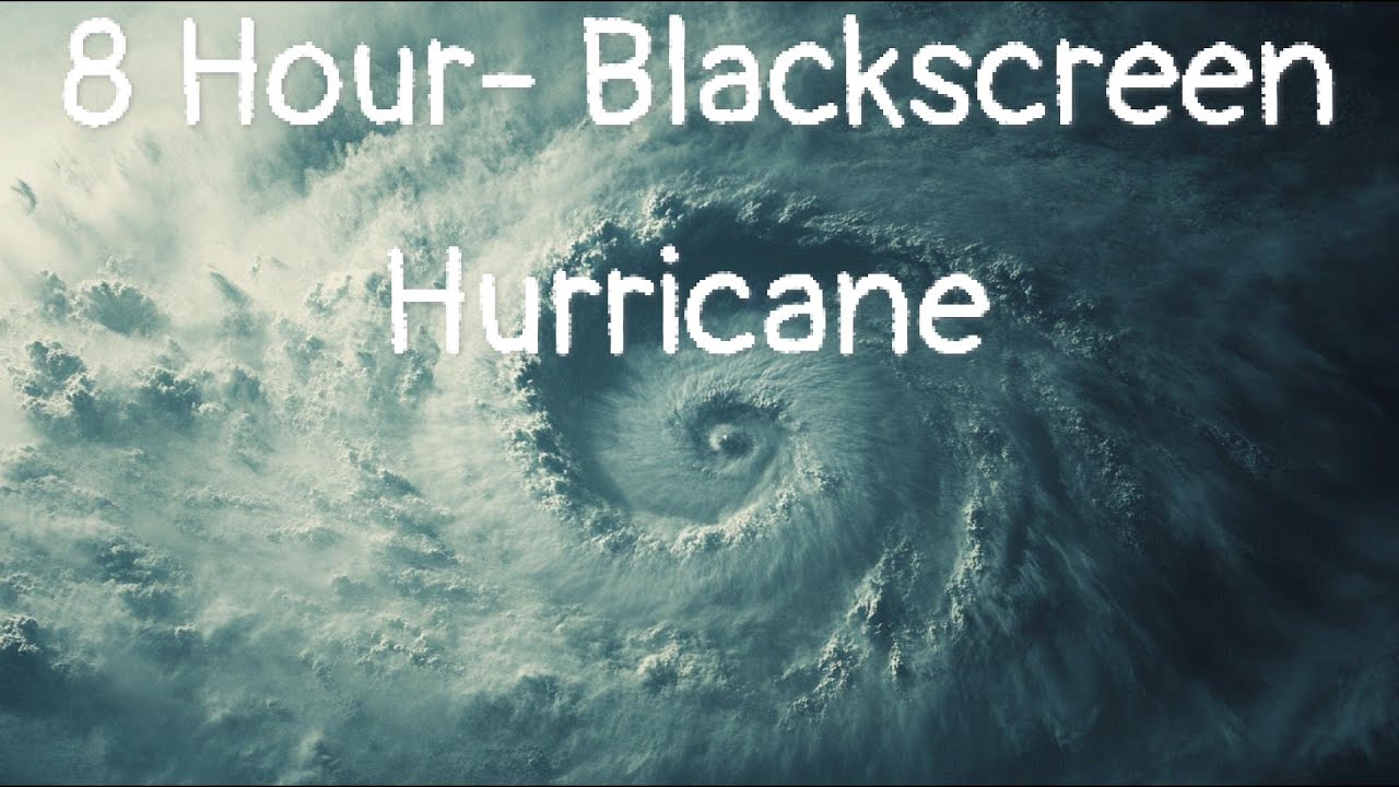 Strong and Powerful Hurricane sounds for sleep | 8 hour black screen ...