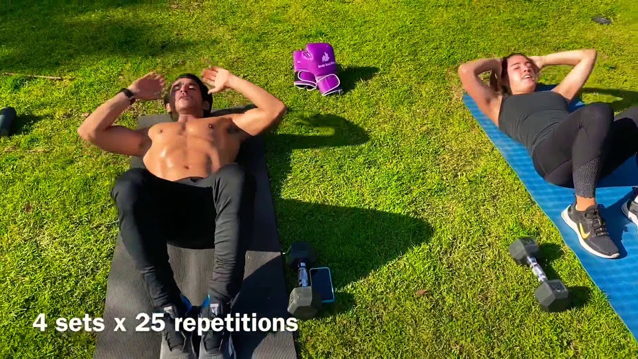 Classic crunches to a Body Soul Elite | original step to wake up and go ...
