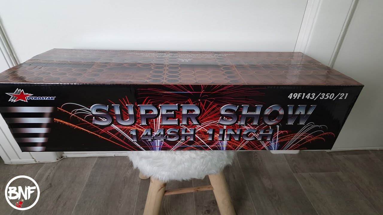 Super Show 144 shots 1 Inch - Pyrostar - YouTube