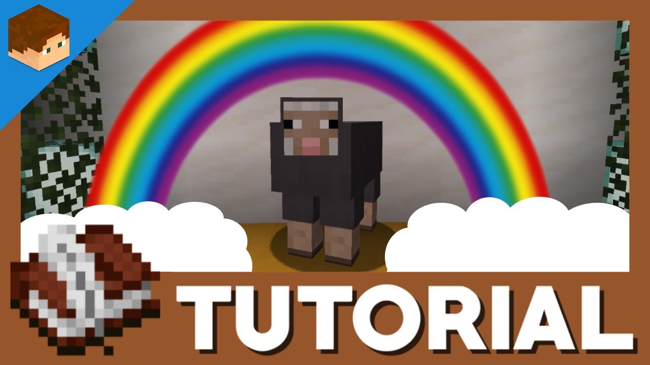 Minecraft: How to Make a Rainbow Sheep - YouTube