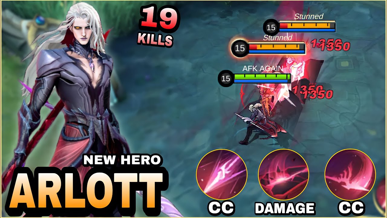 New Hero Arlott Gameplay - Unlimited CC - MLBB - YouTube