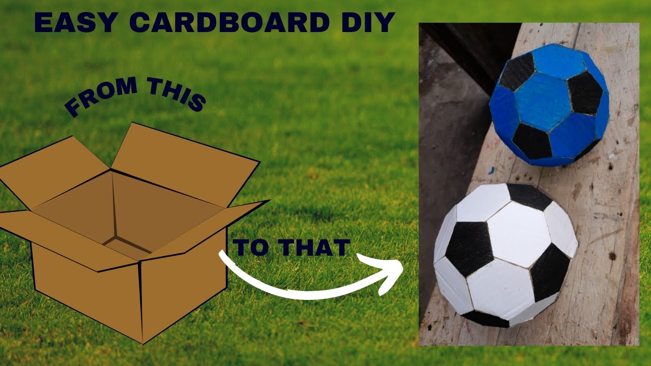 HOW TO MAKE A SOCCER BALL FROM CARDBOARD BOX #cbc #schoolproject # ...