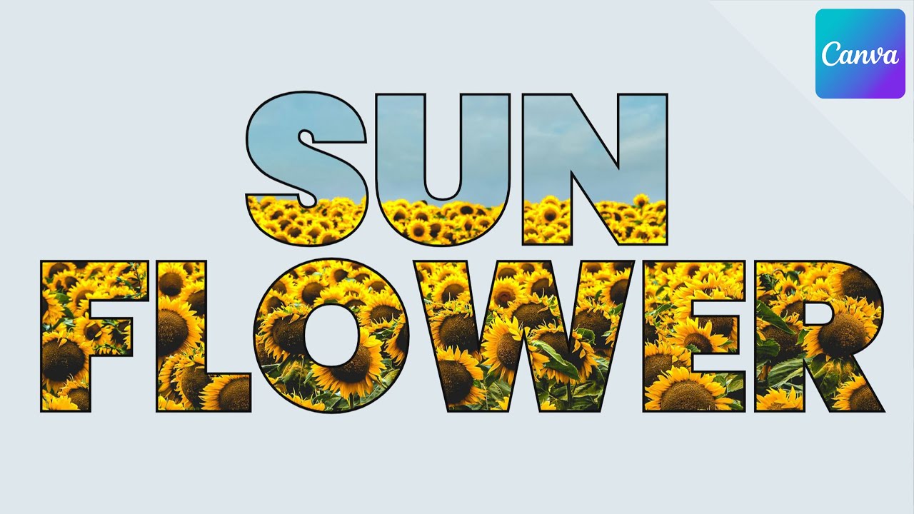 Photo inside text (super simple method) | CANVA TUTORIAL - YouTube