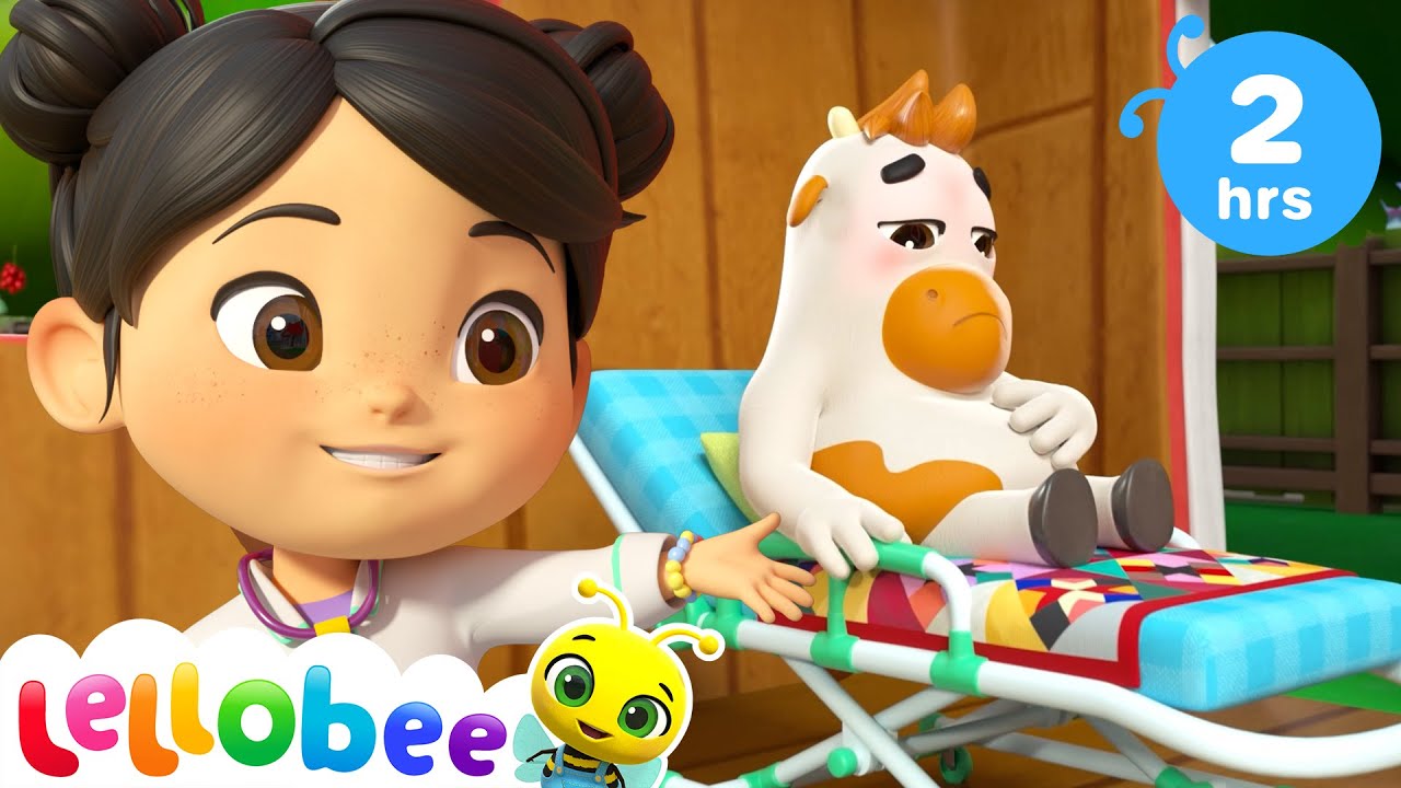 Going to the hospital | Lellobee City Farm | Kids Songs | Nursery ...