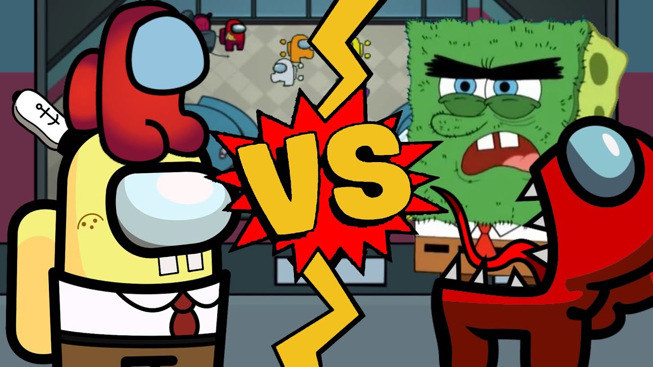 M.U.G.E.N. Battles | SpongeBob/Crewmate vs Abrasive SpongeBob/Impostor ...
