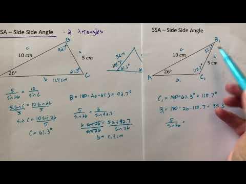 Law of Sines - ASA, AAS & SSA (the ambiguous case) - YouTube