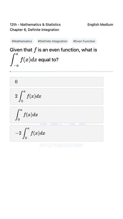 Definite Integration Even Function Integral Explained - YouTube