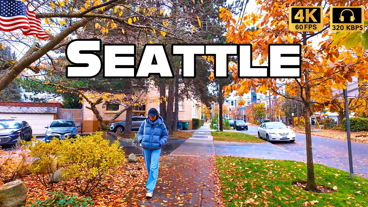 Travel Walking Tour Seattle 4K | Walking American Neighborhoods and ...