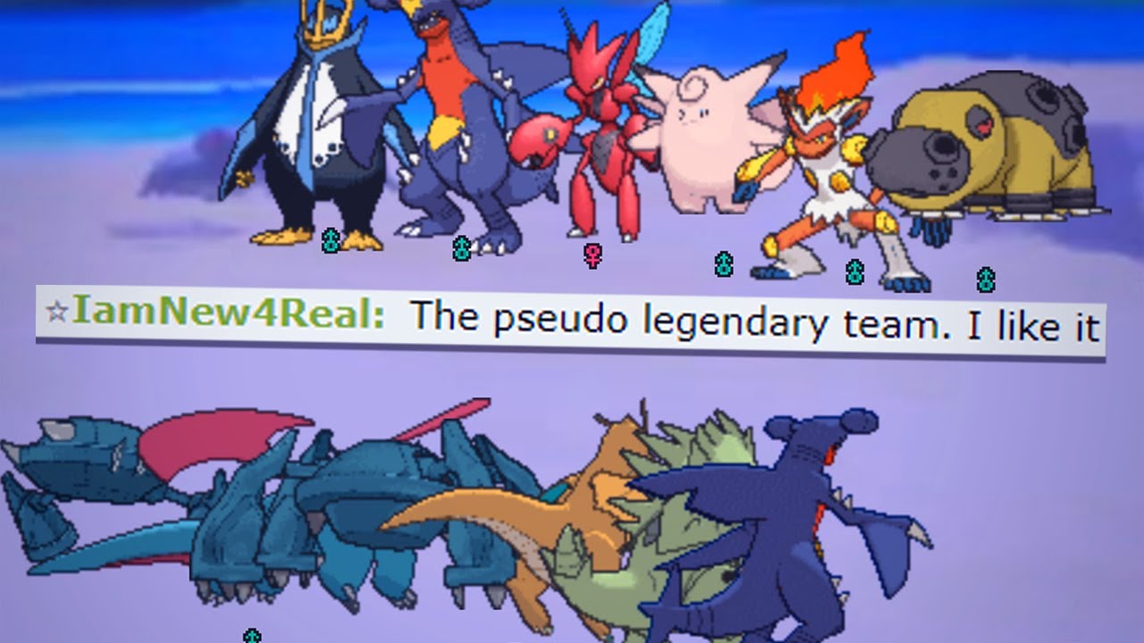FULL PSEUDO LEGENDARY TEAM on POKEMON SHOWDOWN! - YouTube